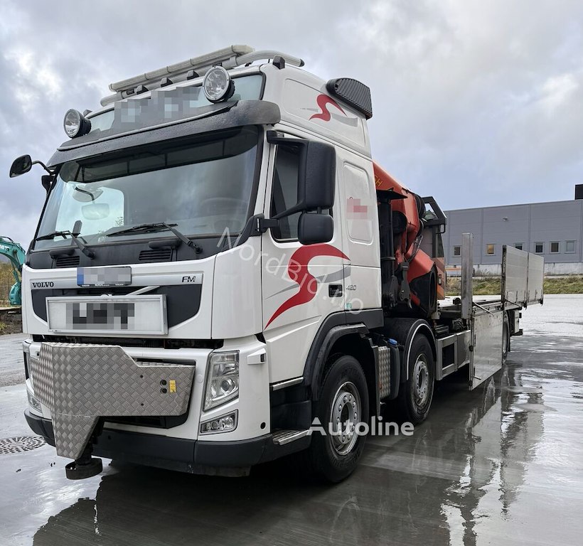 Volvo FM420 *8x4 *PALFINGER PK 65002 + WINCH *BOX 7m+ext. sides kamion s ravnom platformom