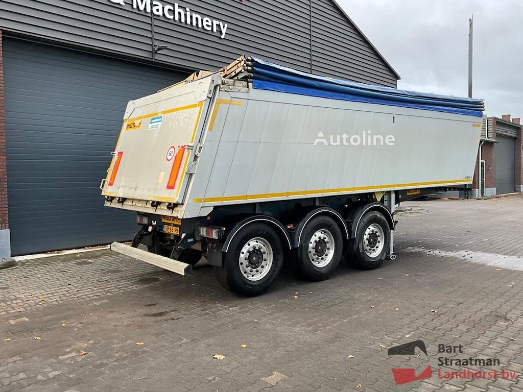 Wielton NW-3 26m3 kippertrailer 3 assig met afdekzeil, as 1 liftas. poluprikolica kipera