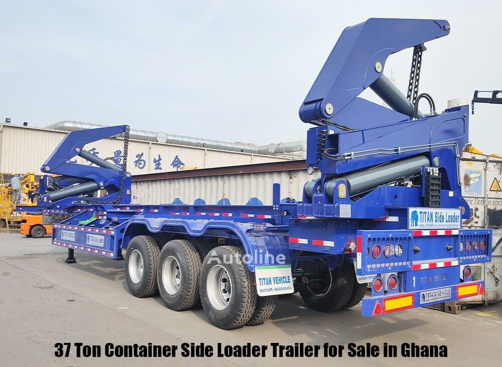 Nova Titan 37 Ton Container Side Loader Trailer for Sale in Ghana poluprikolica za prevoz kontejnera
