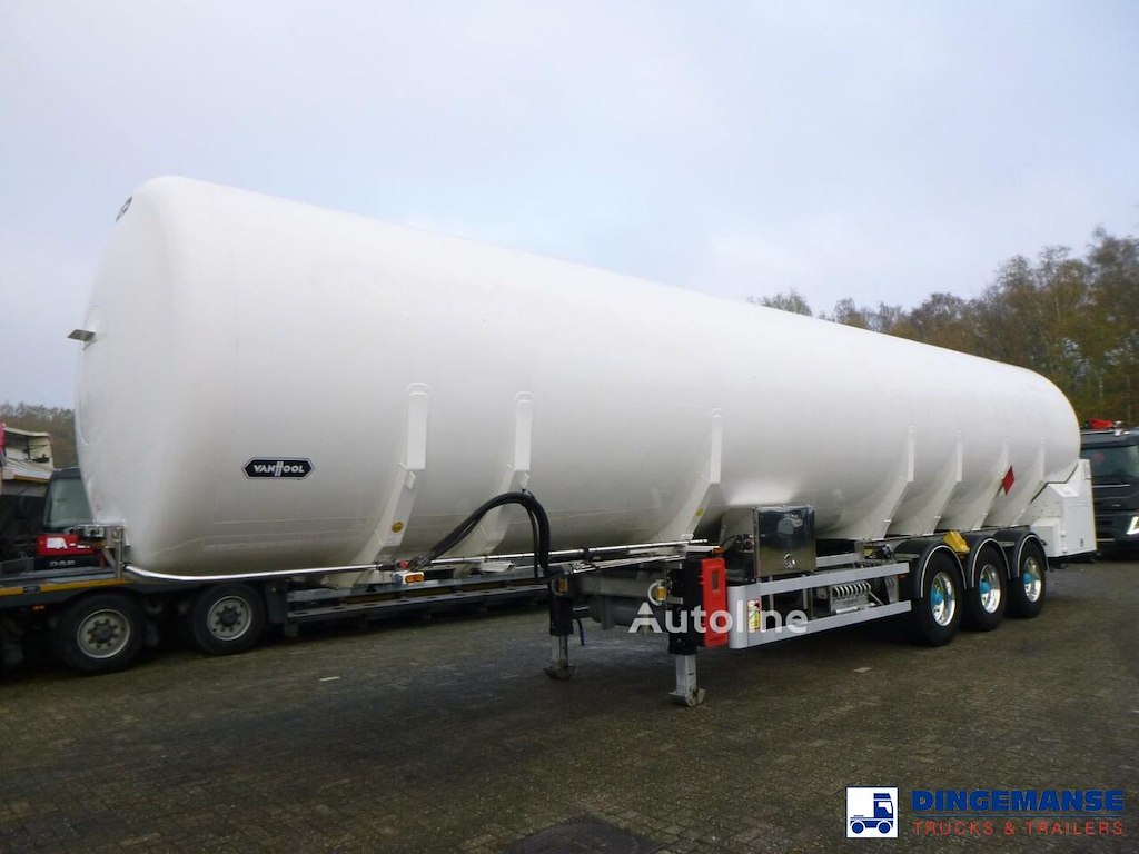 Van Hool Cryogenic tank inox 58.6 m3 / 1 comp / R10,4BN (methane/argon/ni poluprikolica autocisterna