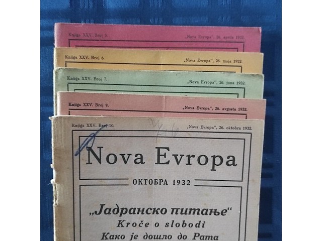 Nova Evropa, knjiga XXV  1932.g  5 kom
