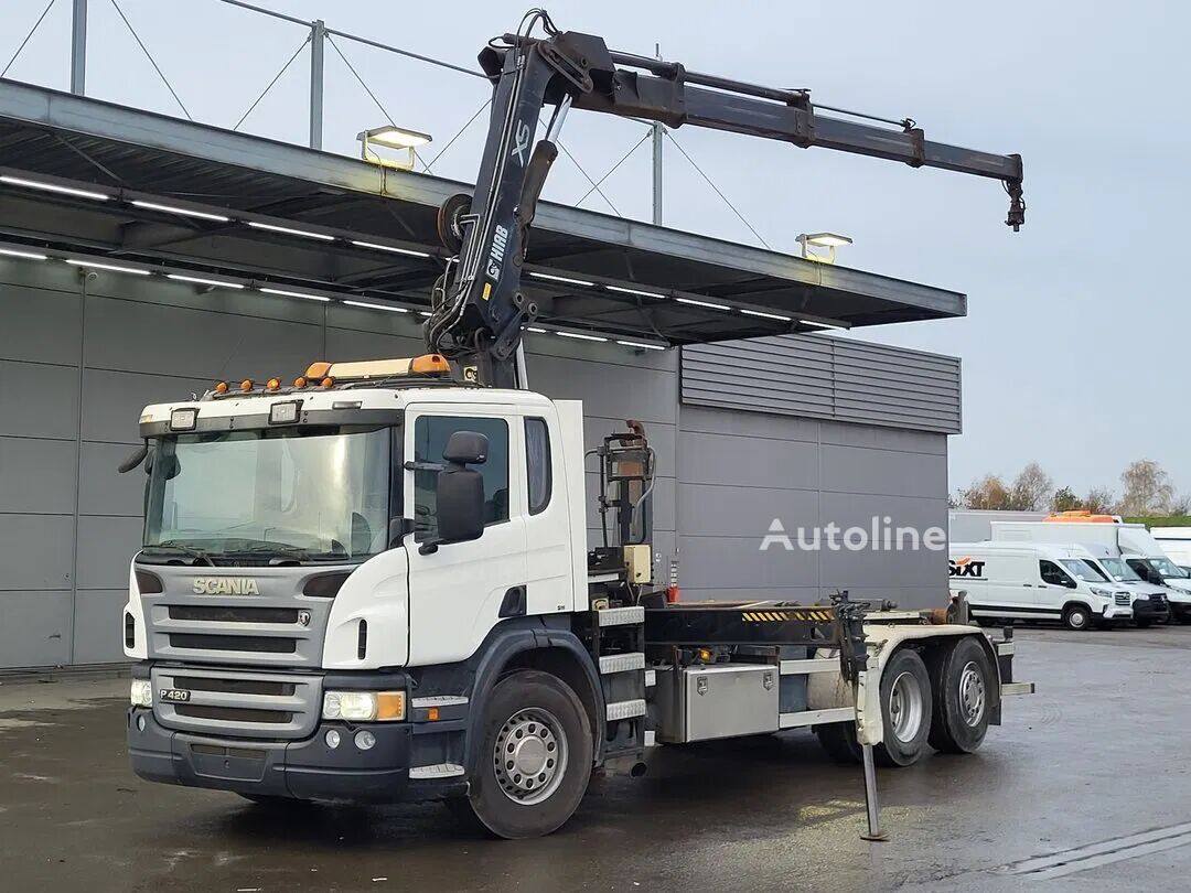 Prodaje se Scania P420 Crane Clima Cruise PTO Camera Euro5 2008 rol kiper sa kukom na aukciji