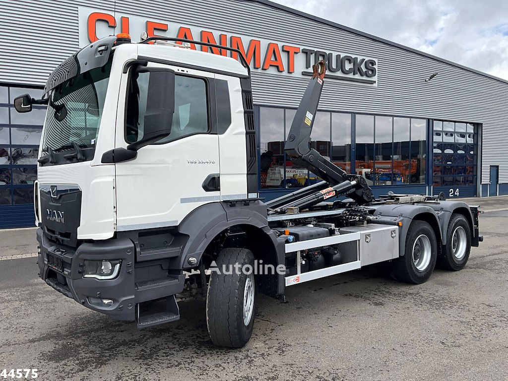 MAN TGS 33.470 6x4 Euro 6 Full Steel AJK 20 Ton haakarmsysteem kamion rol kiper