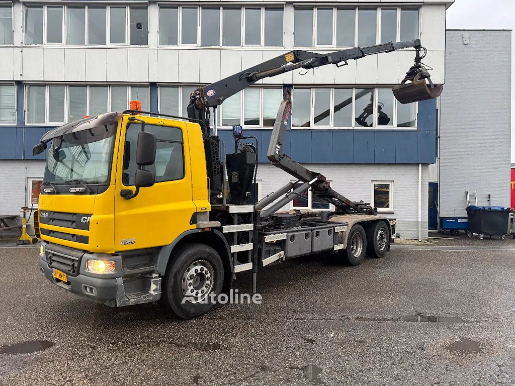 DAF CF 75.310 6X2 EURO 5 HMF 1244 Z2 + REMOTE + HIAB 17T HOOK kamion rol kiper
