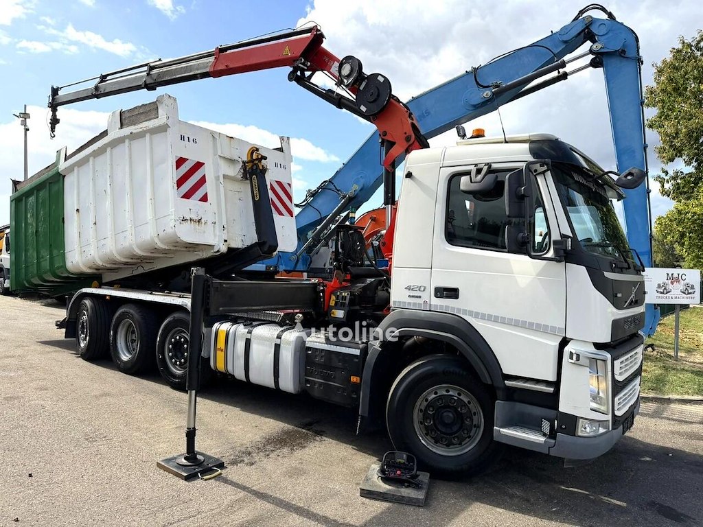 Volvo FM 420 8x2 HOOKLIFT + CRANE PALFINGER PK19.001 SLD B - *294.000k kamion rol kiper