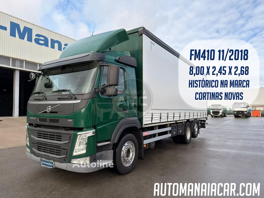 Volvo FM11 410 6X2 CORTINAS NOVAS 11/2018 kamion sa klizna zavesa cerada
