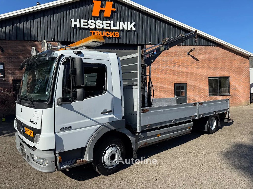 Mercedes-Benz Atego 818 Machinery transporter + Hiab Crane 288.360KM NL Truck autotransporter