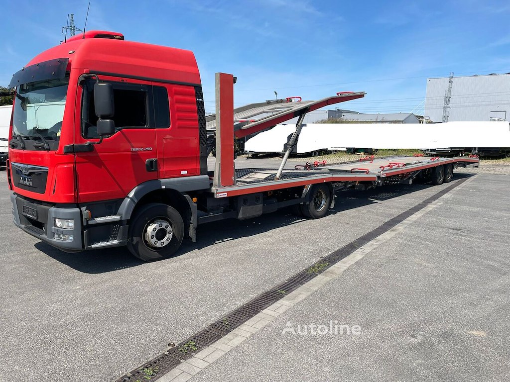 MAN 15.290 MERSCH RHEINE autotransporter + prikolica autotransportera