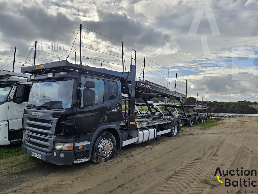 Prodaje se Scania P 420 autotransporter na aukciji + prikolica autotransportera