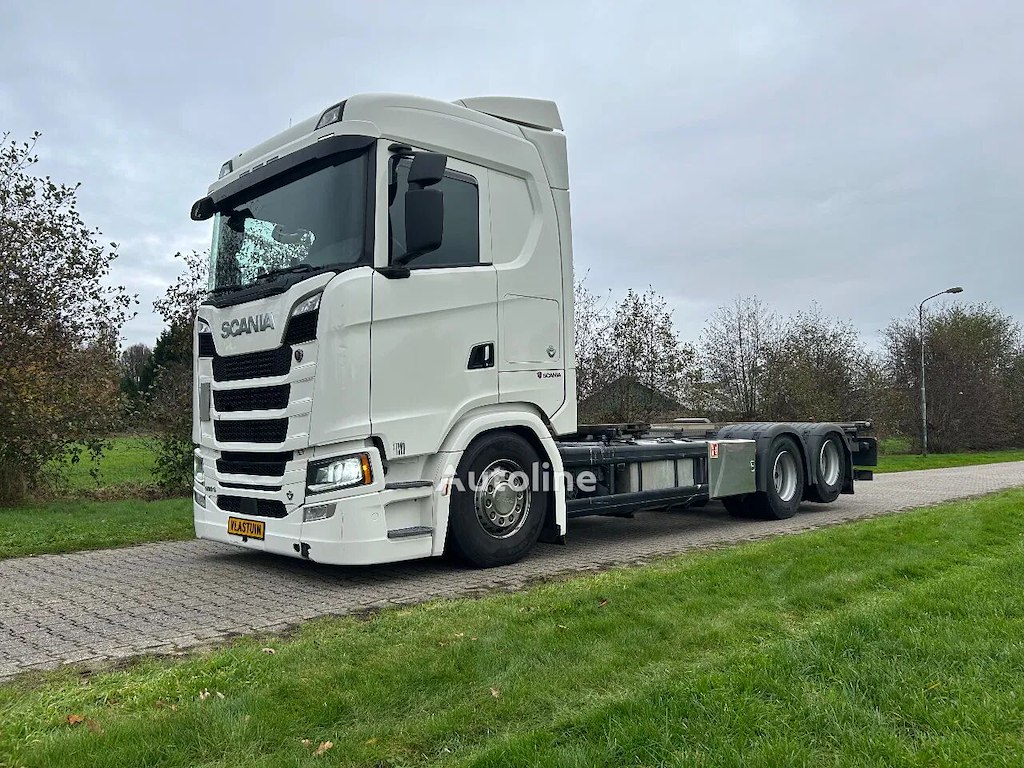 Scania 590S V8 NGS | 6x2 NB | FULL AIR | 10 WHEEL BOUGY vozilo za prevoz kontejnera