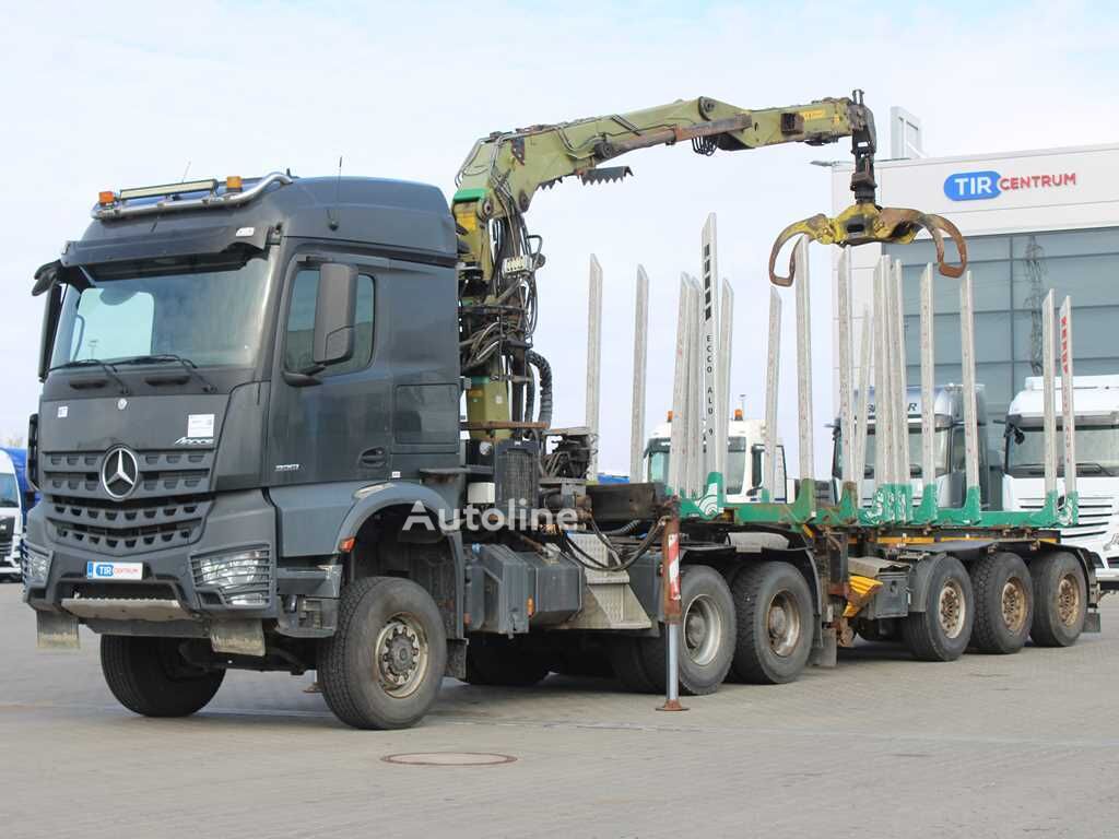 Mercedes-Benz Arocs 3351, 6x6, HYDRAULIC ARM LOGLIFT ET450, TYRES 80% tegljač