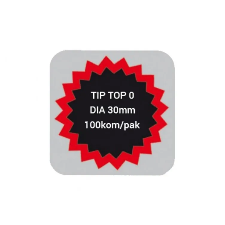 TIP TOP FLEKICE “0” 500 0036 Ø30MM 100kom/pak