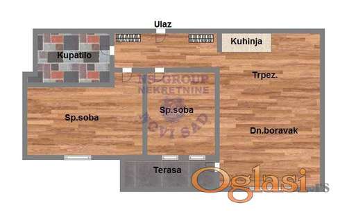 Trosoban 57m2 Mišeluk