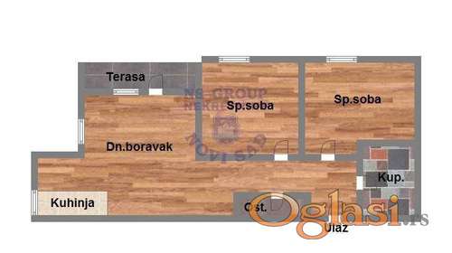Trosoban - 59m2 - Bulevar Patrijarha Pavla