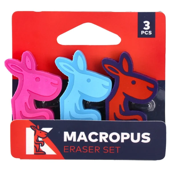 Macropus, set gumica, Kengur, 3pcs