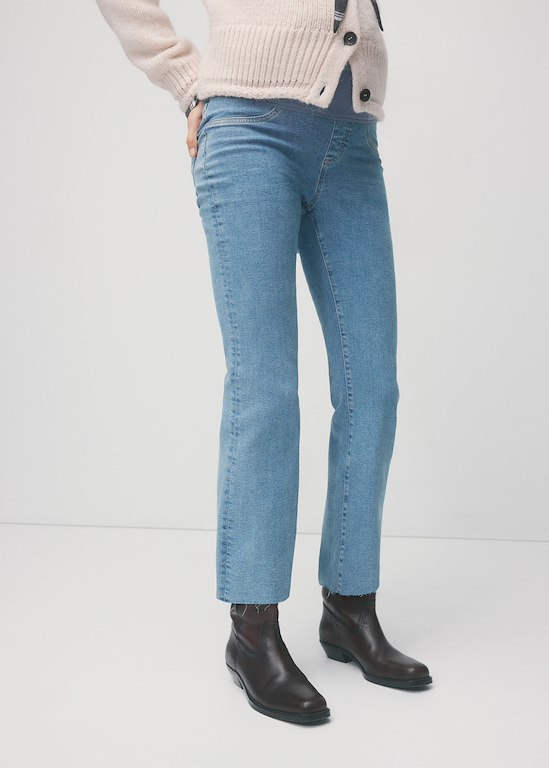 MATERNITY FLARED CROPPED JEANS