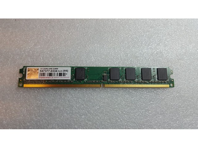1Gb DDR2 Transcend 800MHz, Low Profile jednostrana