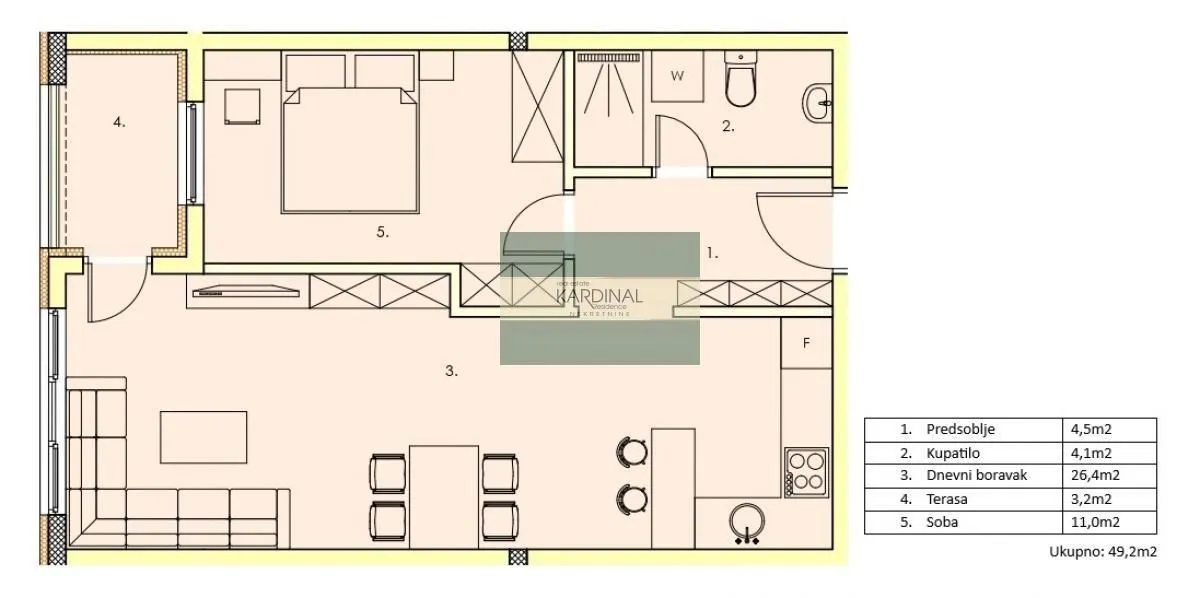 Prodaja, jednosoban stan, 49m², Centar, Jagodina