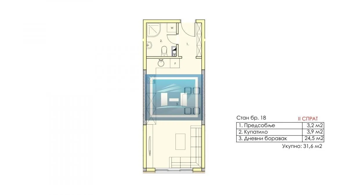 Prodaja, garsonjera, 31m², Centar, Jagodina