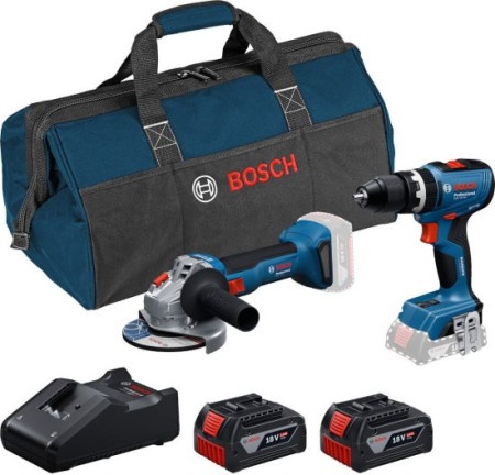 Bosch akumulatorski set alata GSB 18V-65 + GWS 18V-8 + 2x GBA 4,0 Ah + torba ( 0615A5008Z )