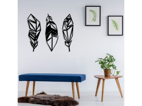 WALLXPERT Zidna dekoracija Feather Metal Decor