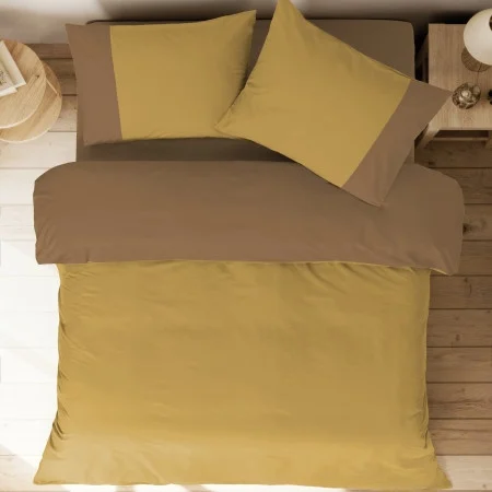 Dekordom Posteljina cb simple set bicolor double - brown/mustard ( 025573 )