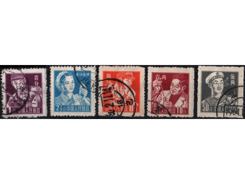 kt698d 1955-7 KinaNR Mi297-305(-o-)5od9