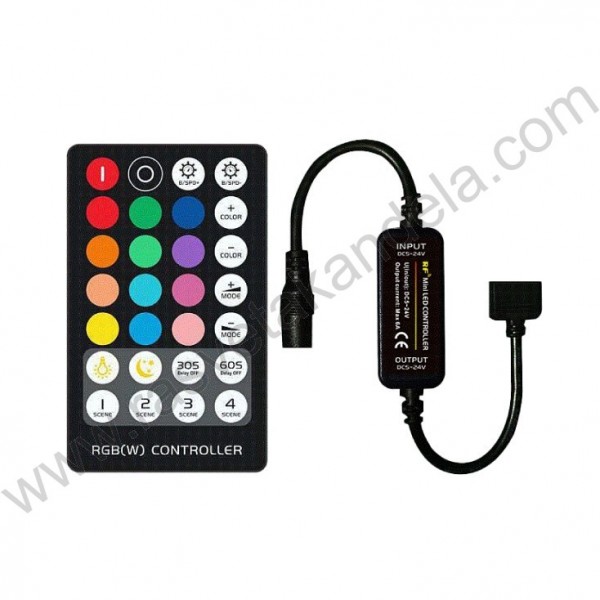 Mini kontroler za RGB+W LED trake i daljinski 72W - 28 tastera