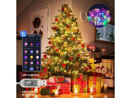 N/A Novogodisnji ukras LED lampice u boji (15m) Bluetooth kontrola putem mobilnog telefona