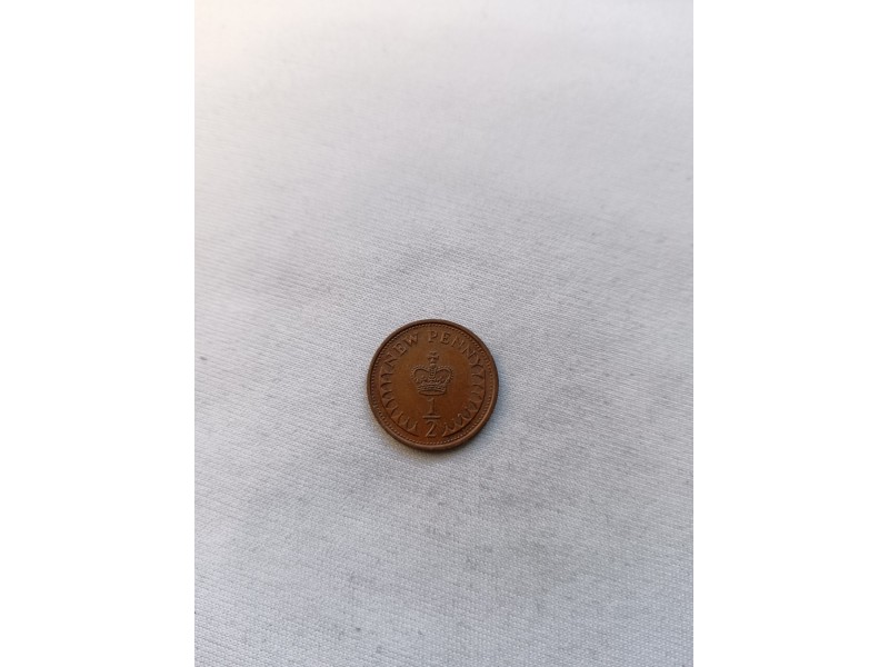 Велика Британија 0,5 пенија,1971 год.лепа