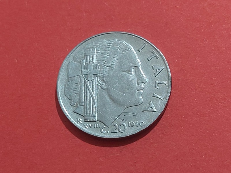 Italija - 20 cent 1940 god