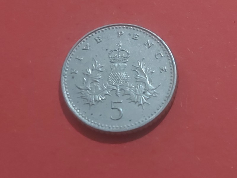 Britanija - 5 pence 1990 god