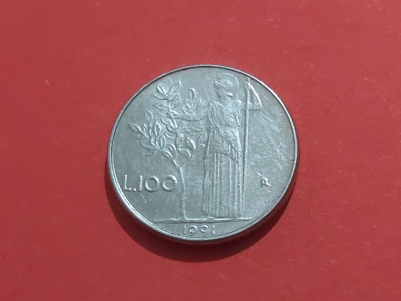 Italija - 100 lira 1991 god - mala