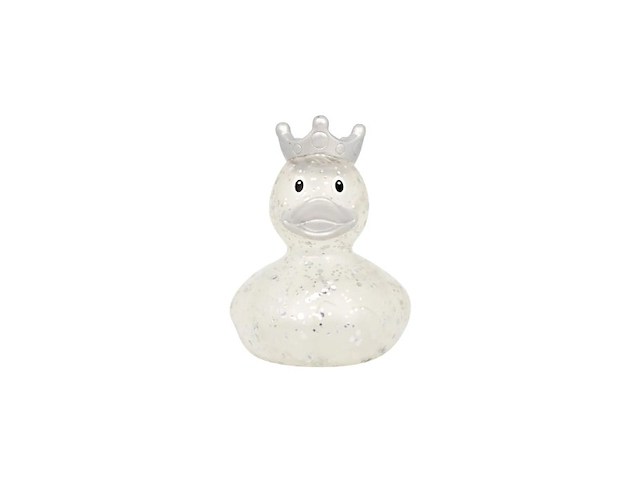 Lilalu Patkica - Rubber Duck, Glitter With Crown silver, 9 cm