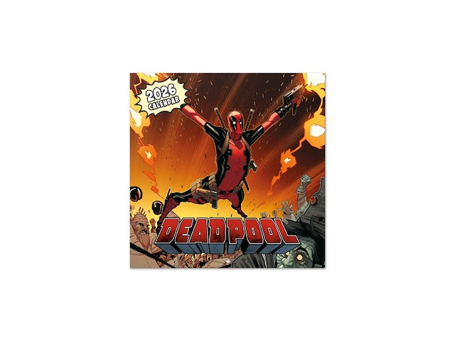 Zidni kalendar 2026 - Marvel, Deadpool, 30x30 cm