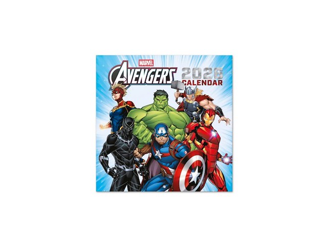Zidni kalendar 2026 - Marvel, Avengers, 30x30 cm