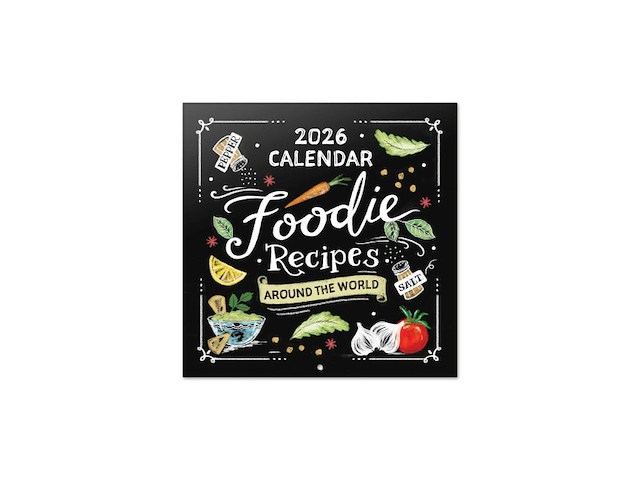 Zidni kalendar 2026 - Foodie Recipes, 30x30 cm