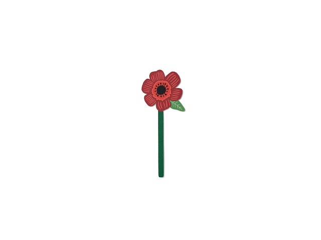 Bukmarker - Flower Bookmarks, Poppy