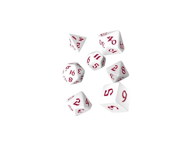 Kockice set 7 - Classic, Runic, White &; Red