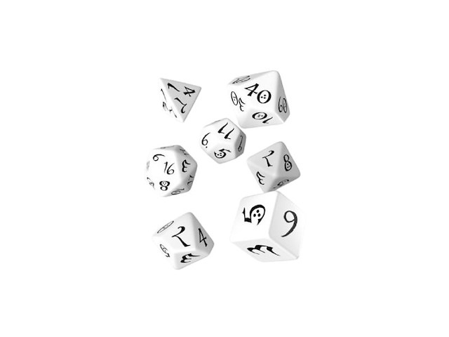 Kockice set 7 - Classic, RPG, White &; Black