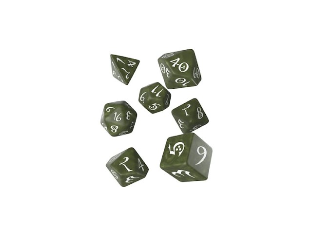 Kockice set 7 - Classic, RPG, Olive &; White