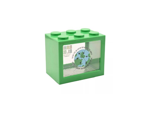 Kasica - Bank Blox, Saving for an Adventure, Green