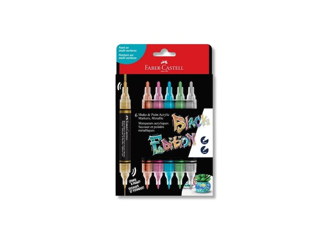 Flomaster - Faber Castell, Shake and Paint, 1/6 Metallic