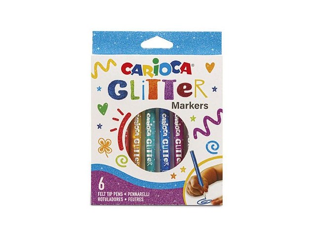 Marker set 6 - Carioca, Glitter