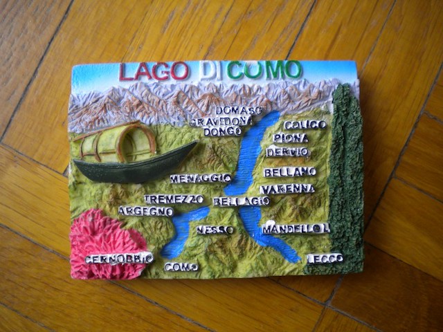 LAGO DI COMO, magnet za frizider