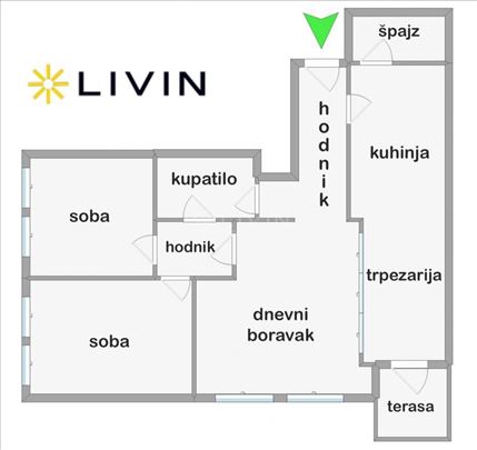 Odličan trosoban stan 68m2, Čingrijina