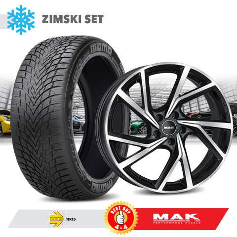 215/55 R17 SET Z MOMO + MAK KAS BM 5/112
