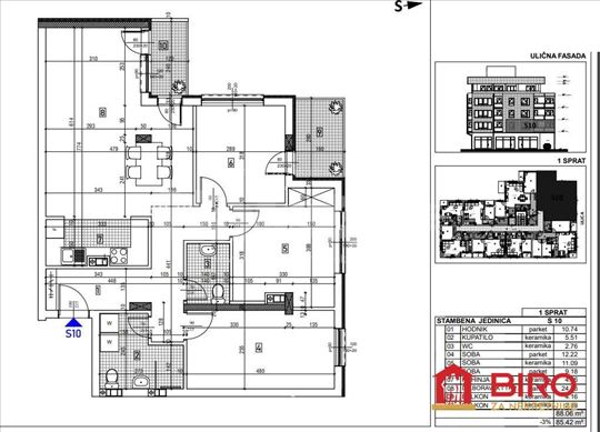 Stan,Novi Sad,Somborski Bulevar,kv: 87.00, ID: 101