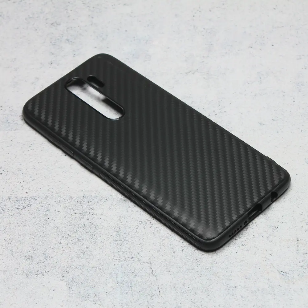 Maska za telefon Carbon fiber za Xiaomi Redmi Note 8 Pro crna