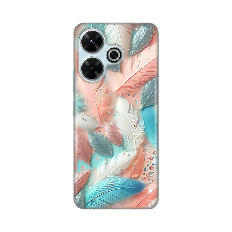 Maska za mobilni telefon Xiaomi Redmi 13 PASTEL FEATHERS PRINT